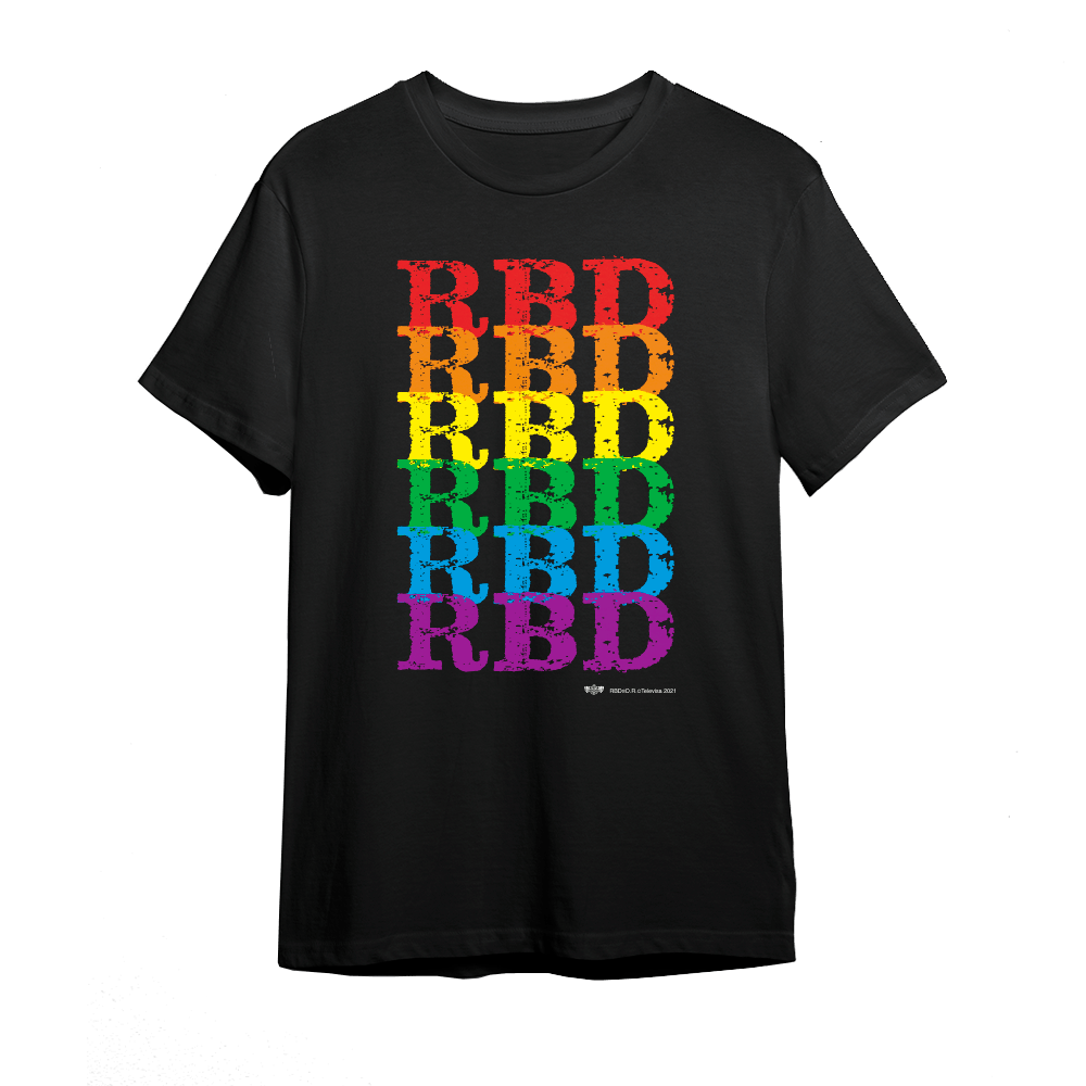 Camiseta RBD - RBD COLORS LOGO - Preta | Universal Music Store